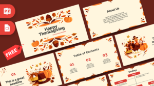 Free Happy Thanksgiving PowerPoint Template - Prezentr