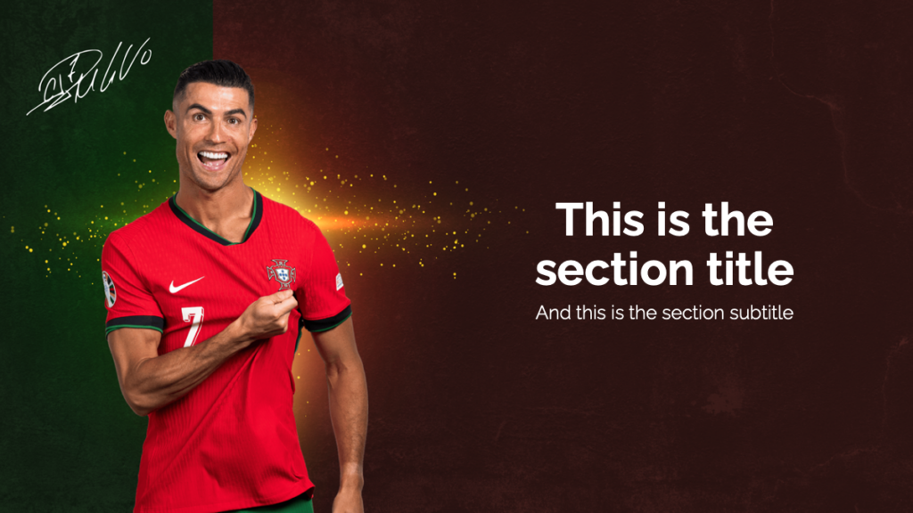Free Ronaldo PowerPoint Template - Prezentr