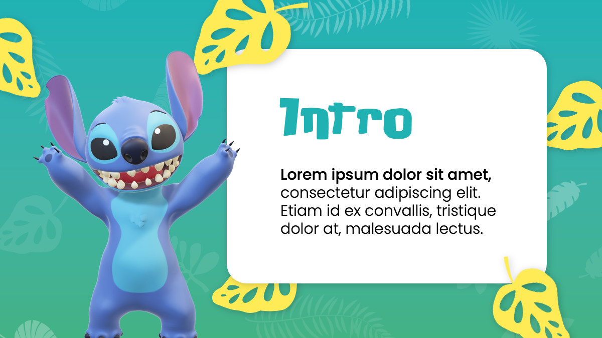 Free Animated Stitch PowerPoint Template