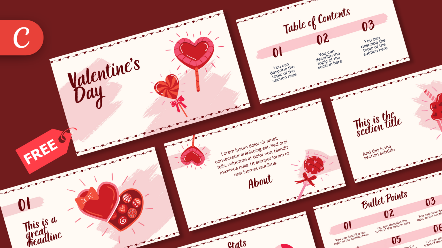 Valentine's Day Card and Presentation Template for Canva [2026]