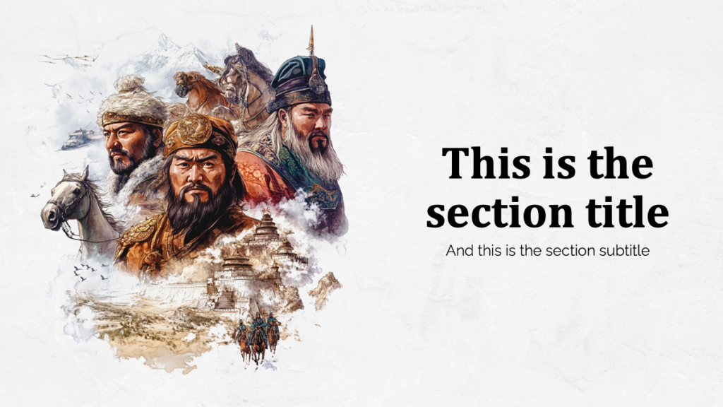 Mongol Empire PowerPoint Template - Prezentr [2025]