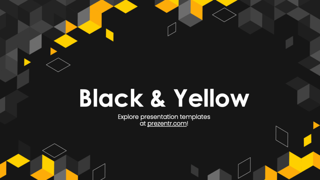 Black & Yellow Abstract PowerPoint Template - Prezentr [2025]