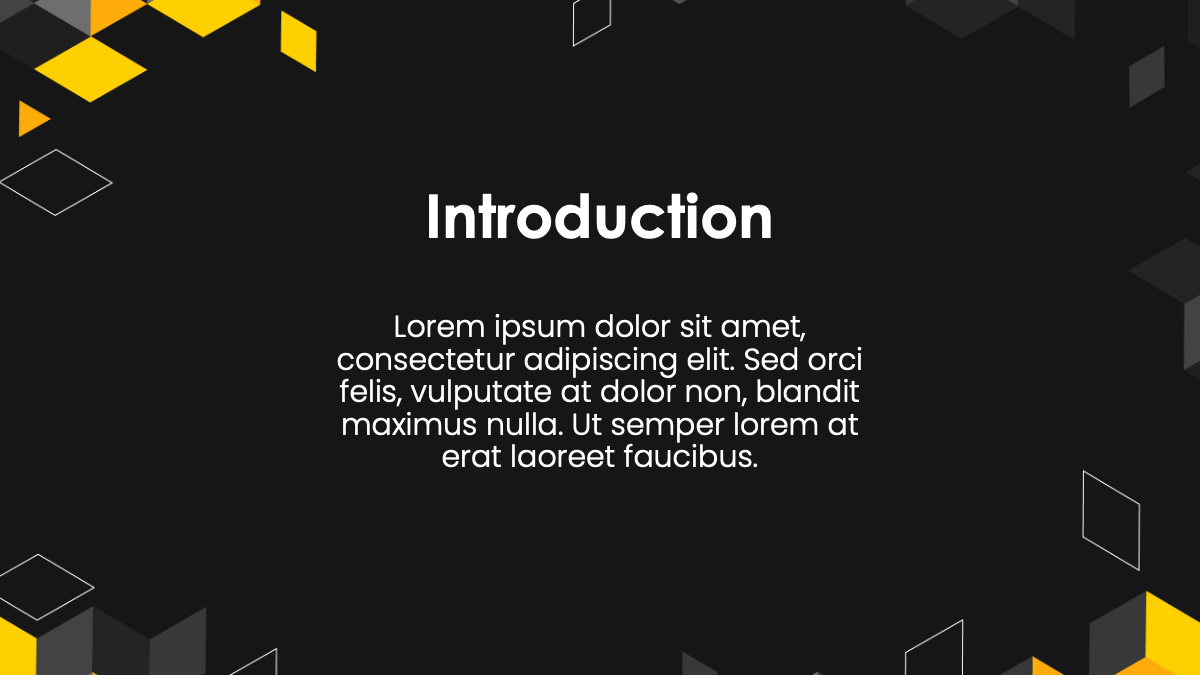 Black & Yellow Abstract PowerPoint Template - Prezentr [2025]