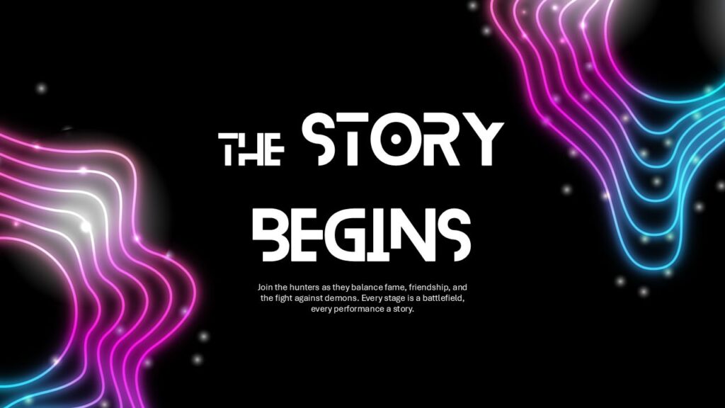 Animated Free K-pop Demon Hunters PowerPoint Template - Prezentr