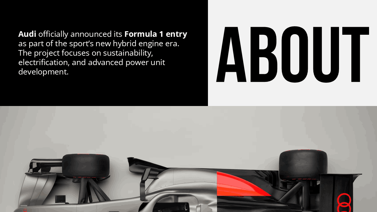 Free Audi F1 PowerPoint Template [Content Included]